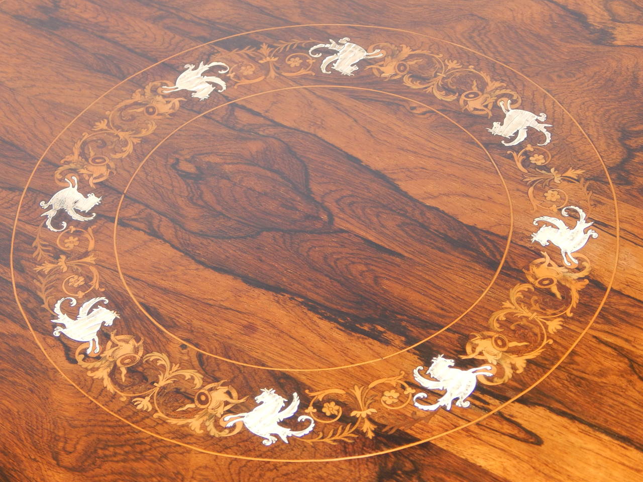 English Edwardian Inlaid Rosewood Side Table For Sale at 1stDibs ...