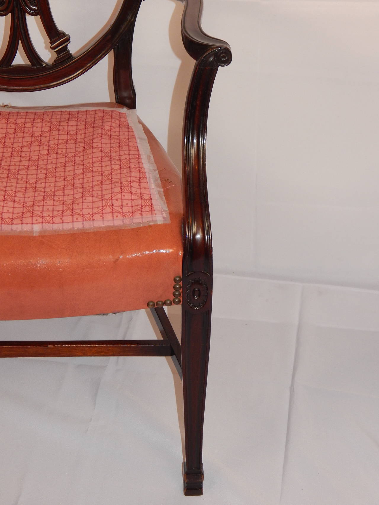 Set of Eight George III Style Carved Mahogany Dining Chairs For Sale at ...