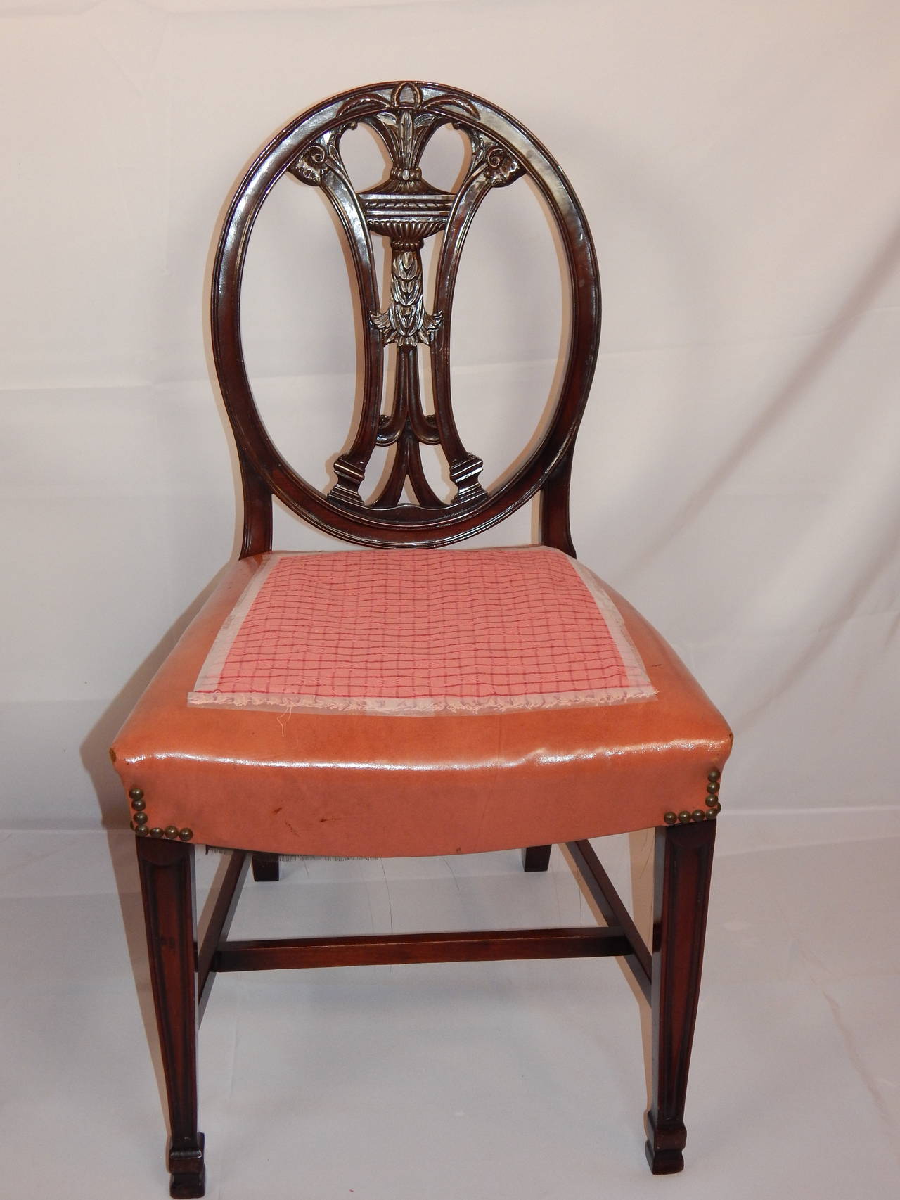 Set of Eight George III Style Carved Mahogany Dining Chairs For Sale at ...