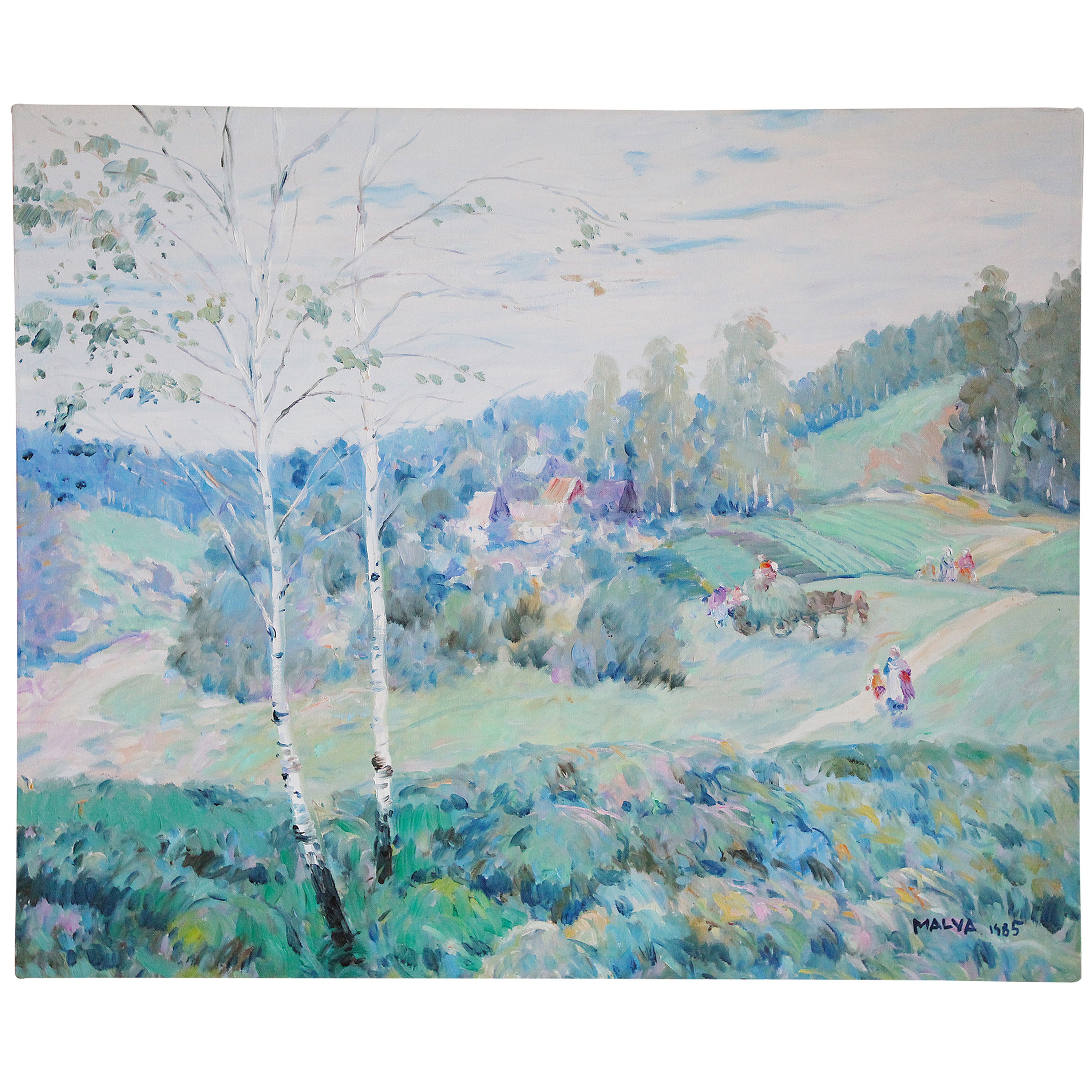 20th Century Landscape Painting by Listed Artist George Malva at ...