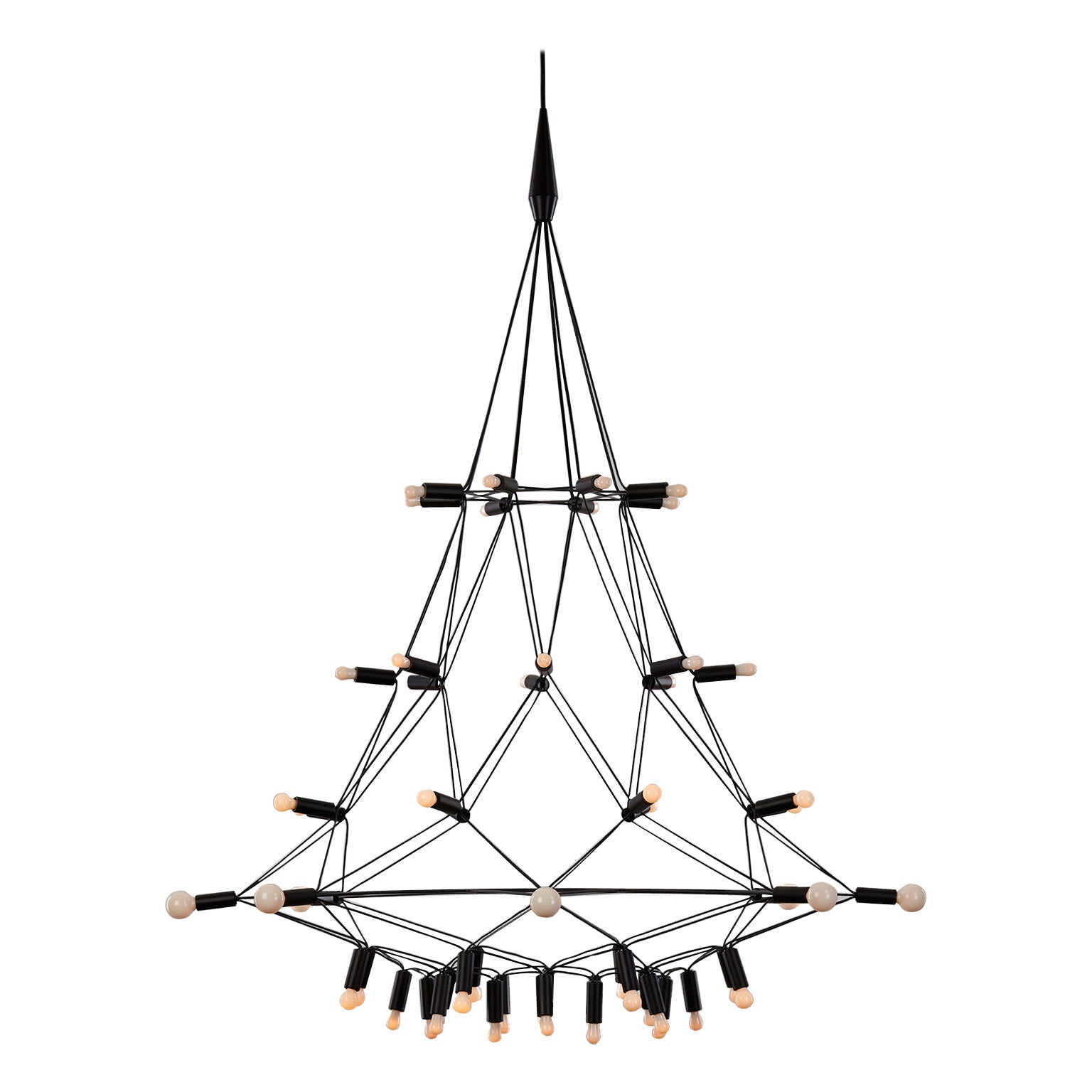 Patrick Townsend Stellar56 Black Chandelier For Sale at 1stDibs