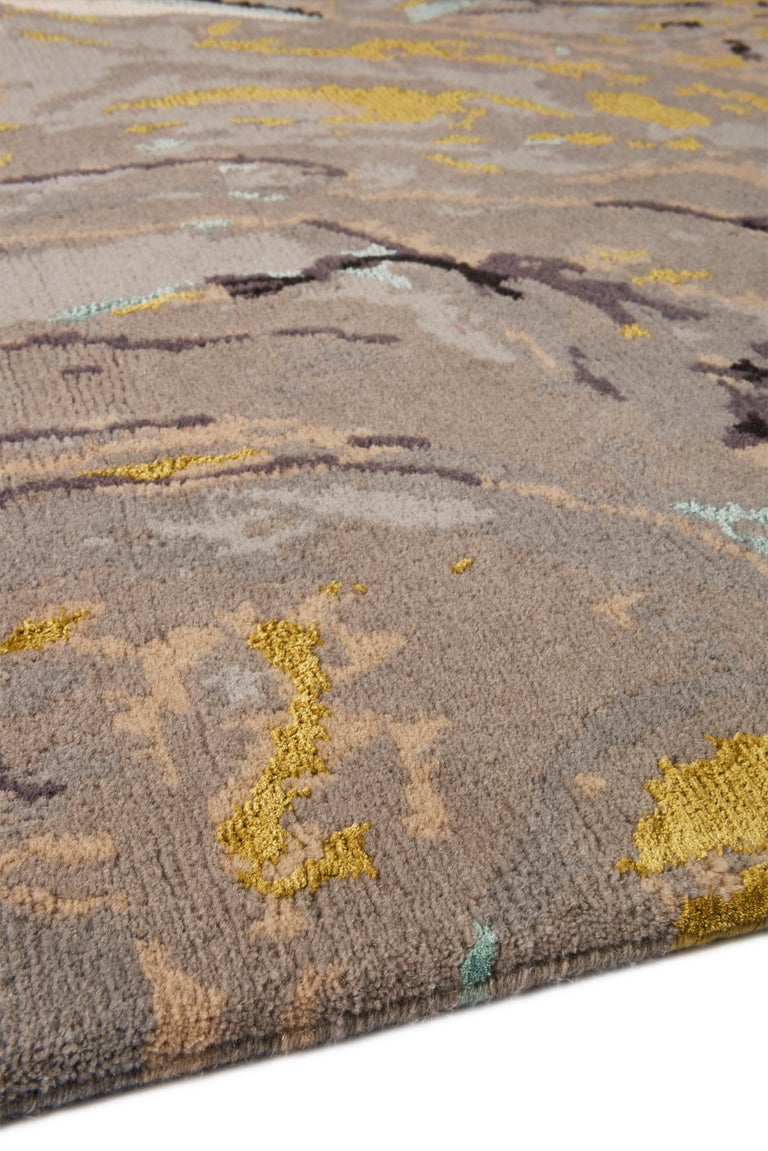 Marble Hand Knotted 10x8 Rug in Wool and Silk by Rodarte For Sale at ...