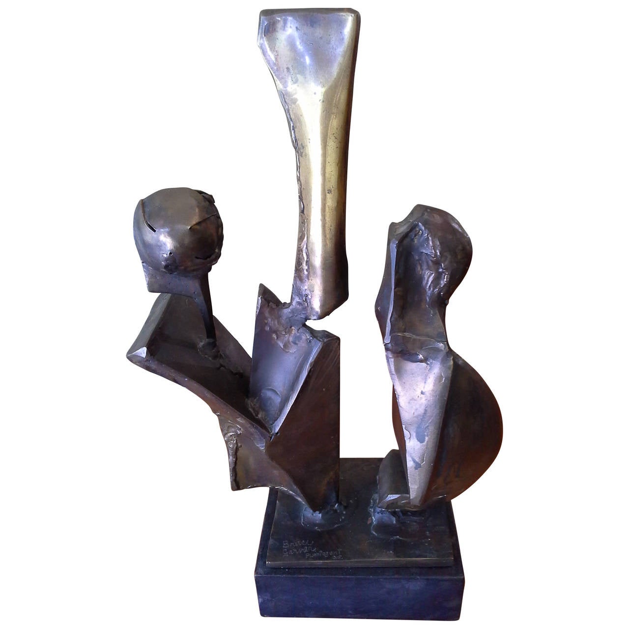 Brutalist Style Bronze Sculpture by Bruce Garner, Signed on Base at 1stDibs