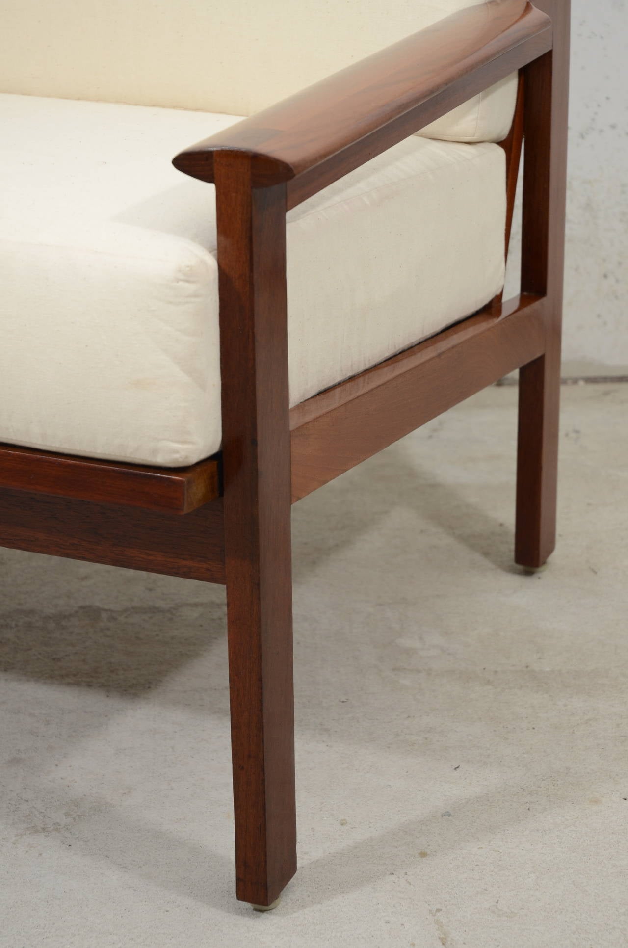 Pair of Danish Modern Teak Wood Open Armchairs by George Tanier at ...