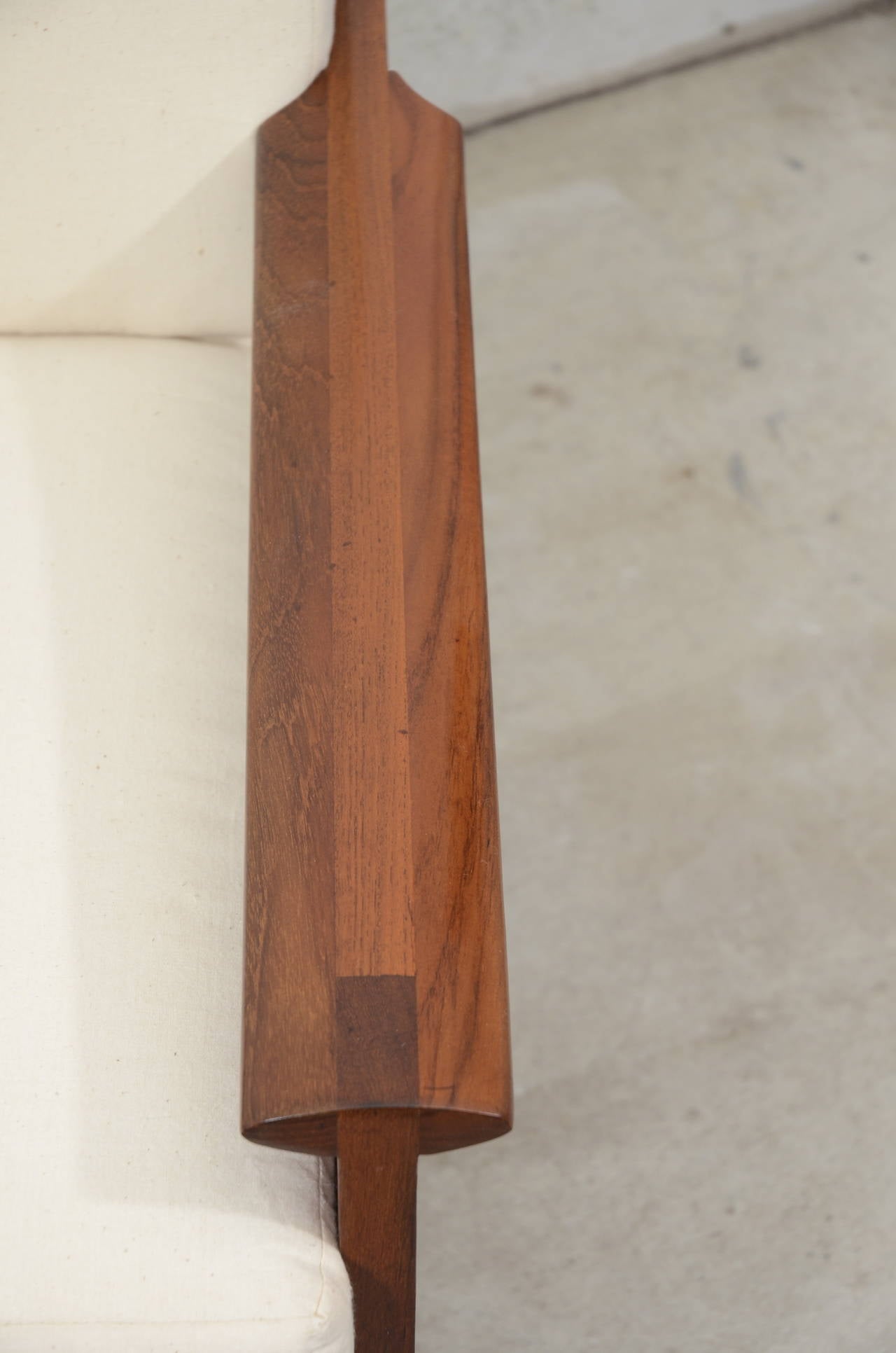 Pair of Danish Modern Teak Wood Open Armchairs by George Tanier at ...