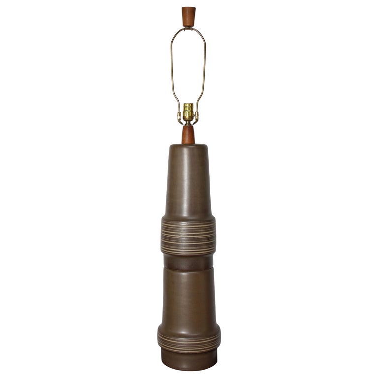 Large Ceramic Martz for Marshall Studios 'Tootsie Roll' Lamp For Sale ...