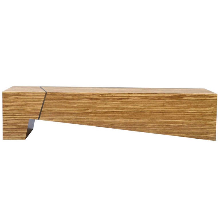 Zebra Wood Bench at 1stDibs