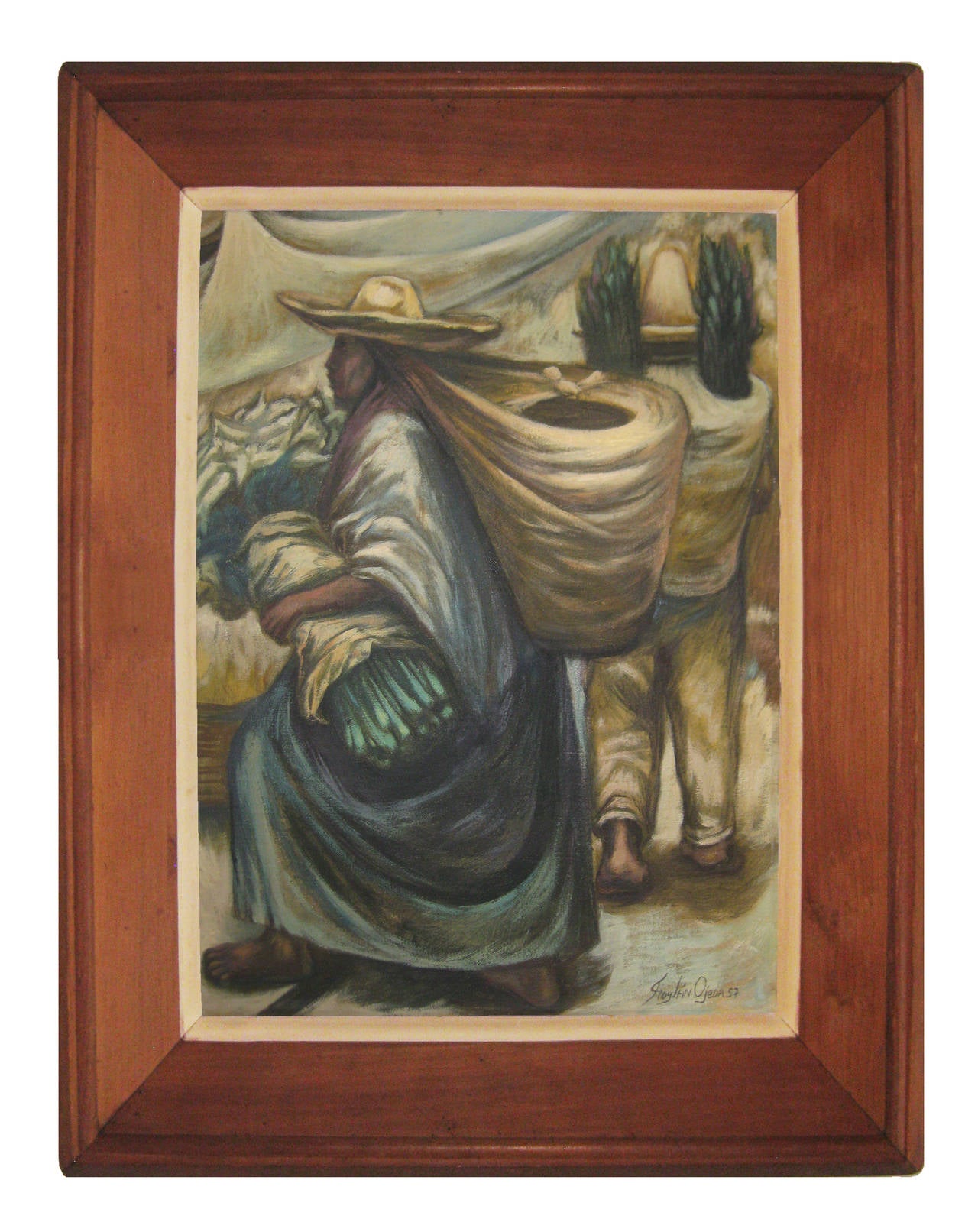 Early Painting by Froylán Ojeda, 1957 at 1stDibs