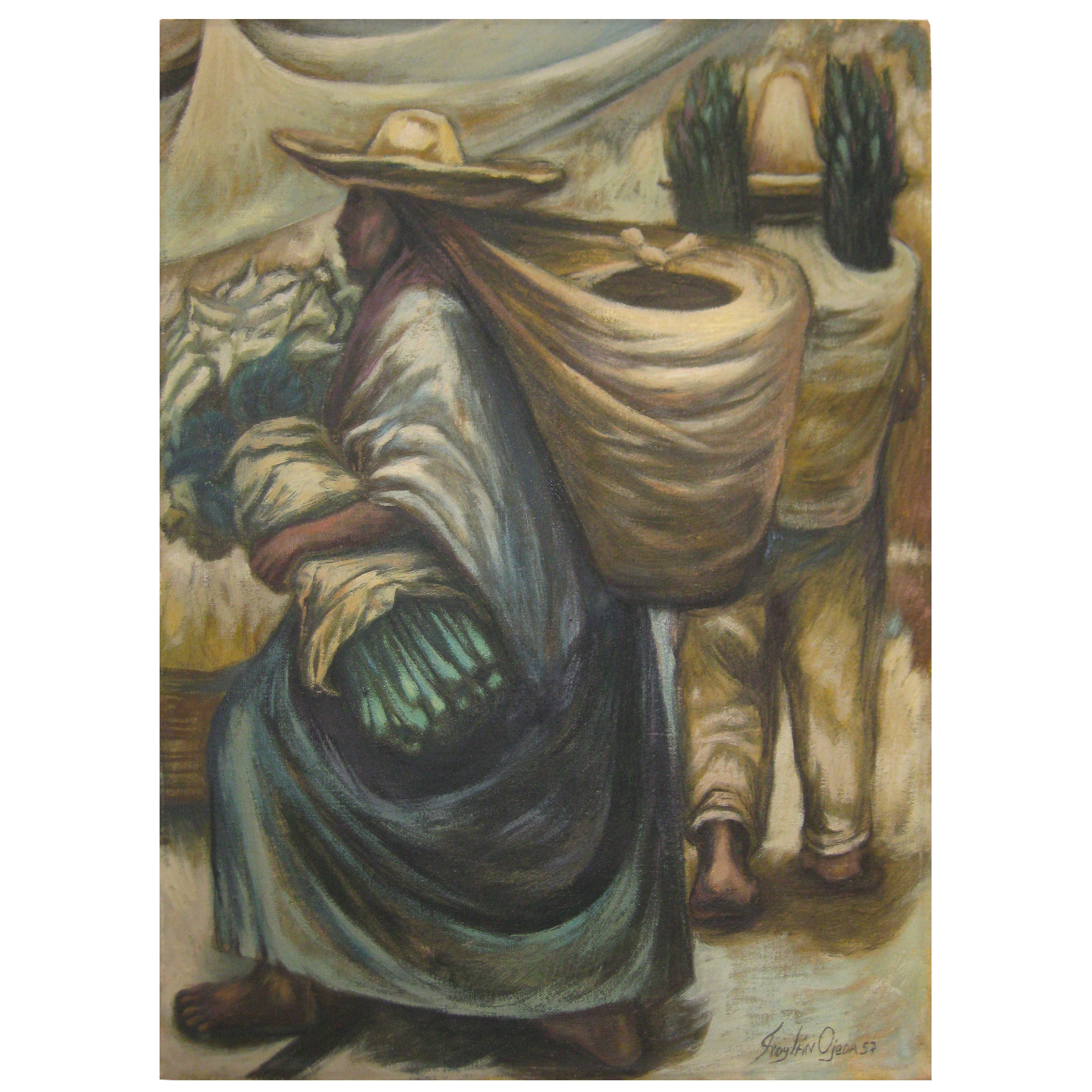 Early Painting by Froylán Ojeda, 1957 at 1stDibs