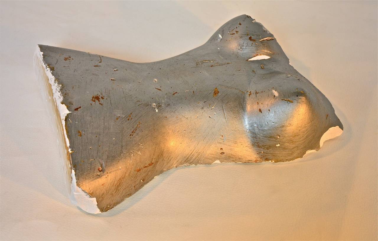 Plaster Bust in Silver For Sale at 1stDibs