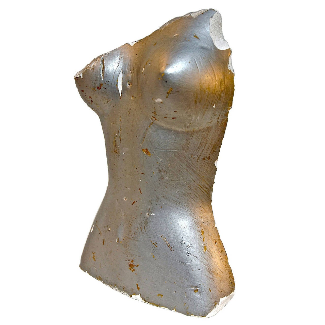 Plaster Bust in Silver For Sale at 1stdibs