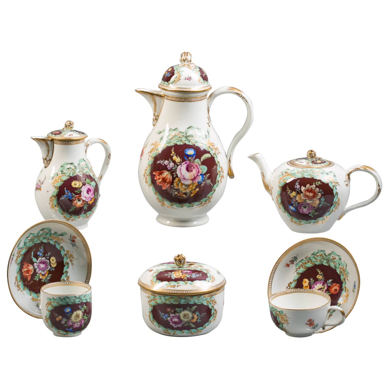 German Meissen 'Marcolini' Porcelain Tea and Coffee Service, circa 1790 ...