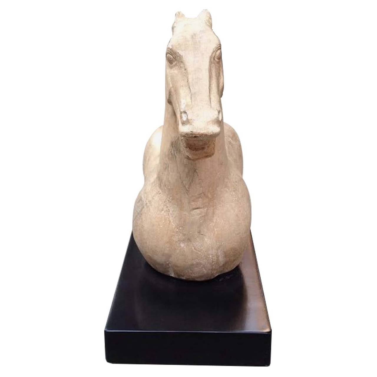 Han Dynasty Style Cast-Iron Statue of a Horse For Sale at 1stDibs