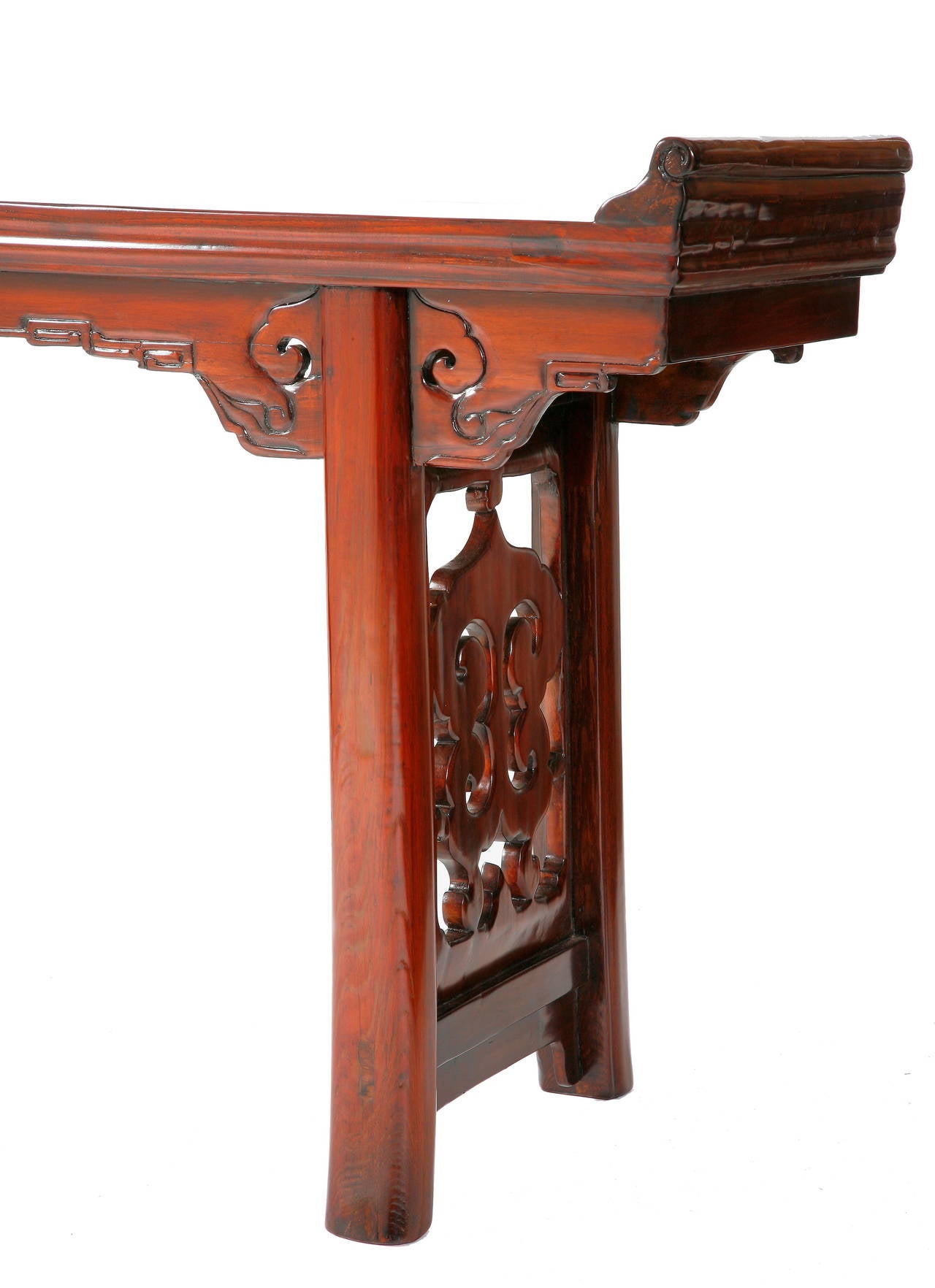 Antique 19th C. Chinese Altar Table / Console, Ruyi Open-Carving, Ming ...