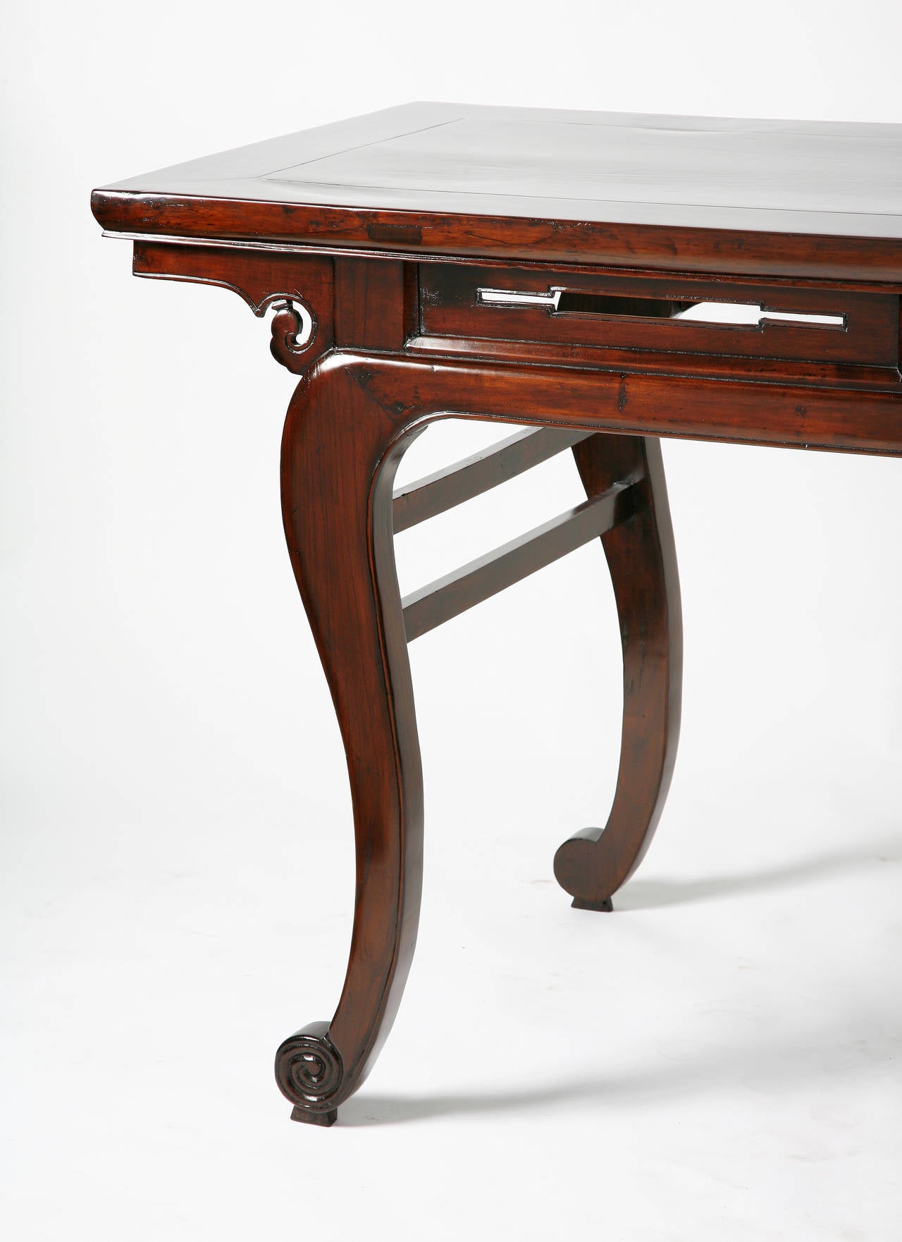 19th Century Chinese Side or Console Table, Cabriole Legs, Chinoiserie ...