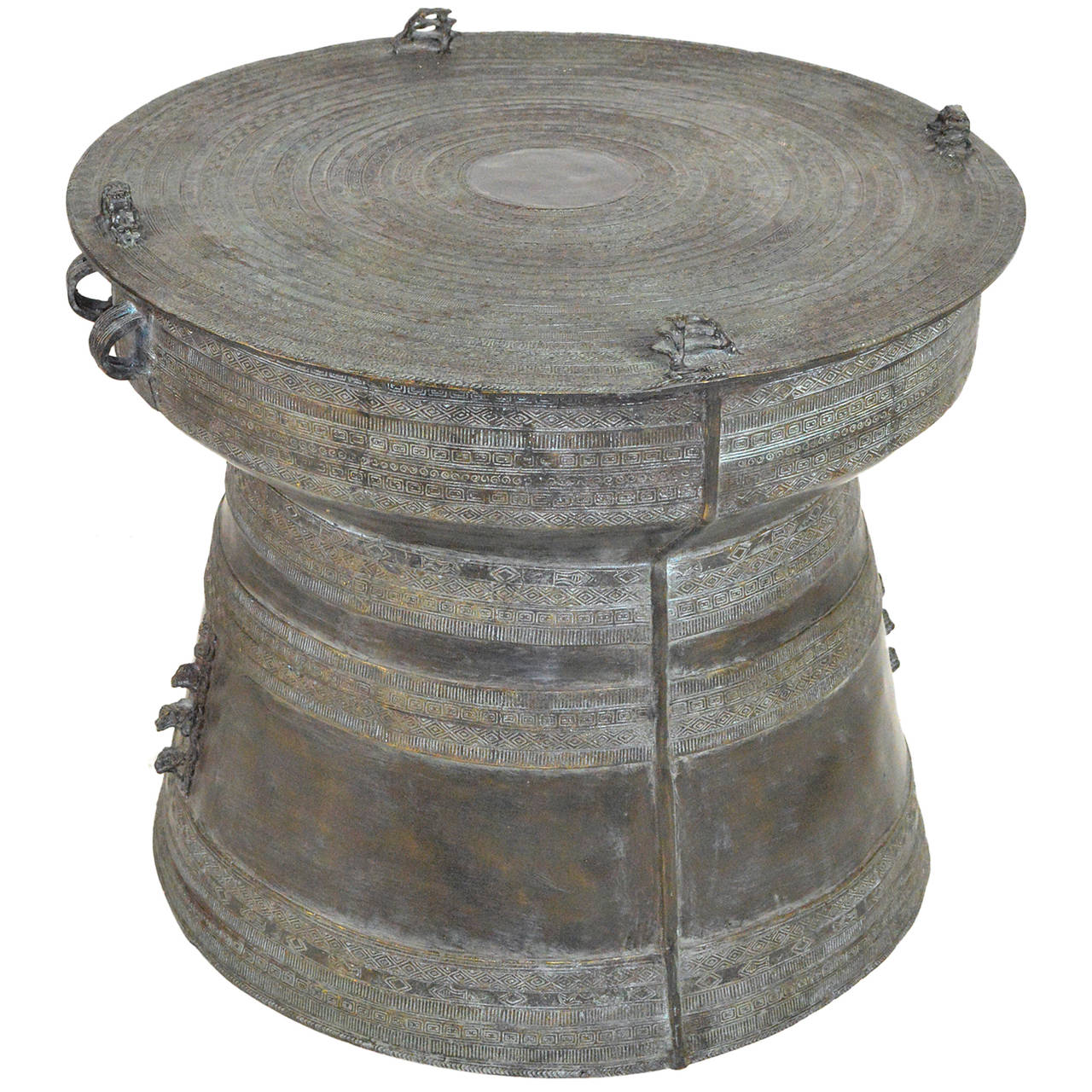 Bronze Rain Drum Side Table at 1stDibs