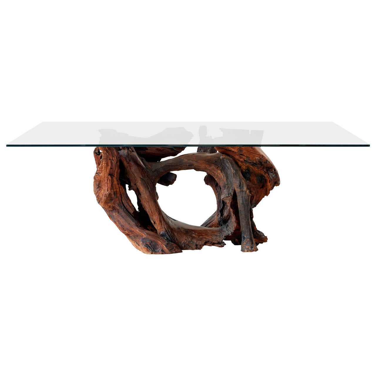 Burl Wood Dining Table at 1stDibs