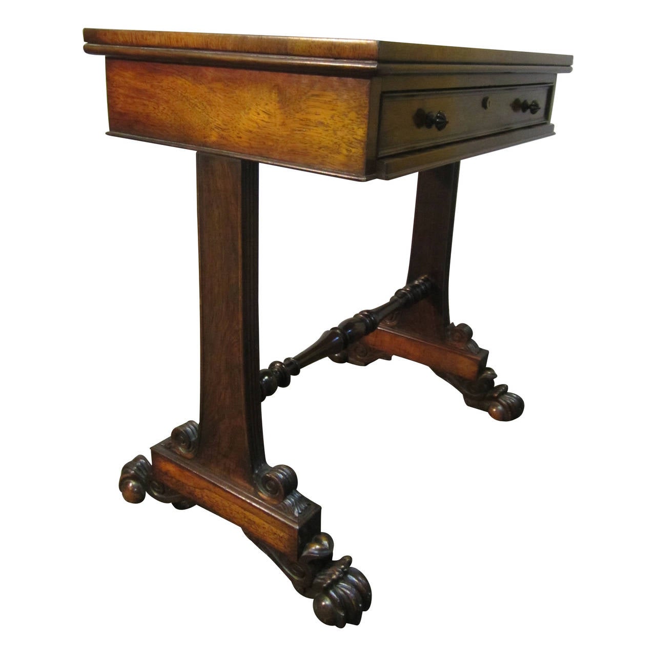 Workbox on Stand Attributed to Gillows, 19th Century For Sale at 1stDibs