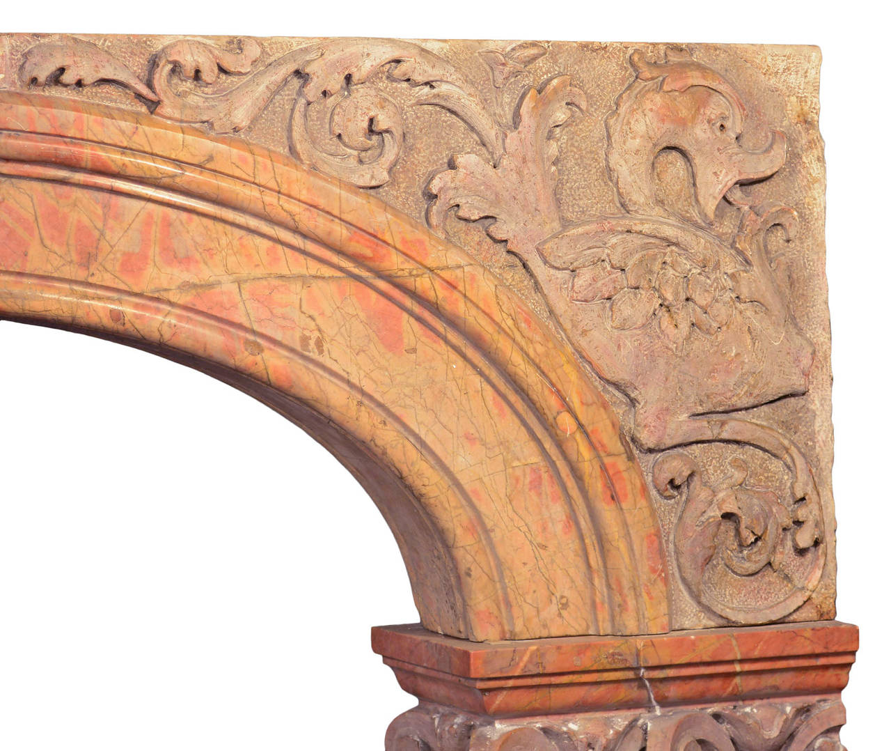 Carved French Marble Double Arch from the RB Mellon Estate at 1stDibs