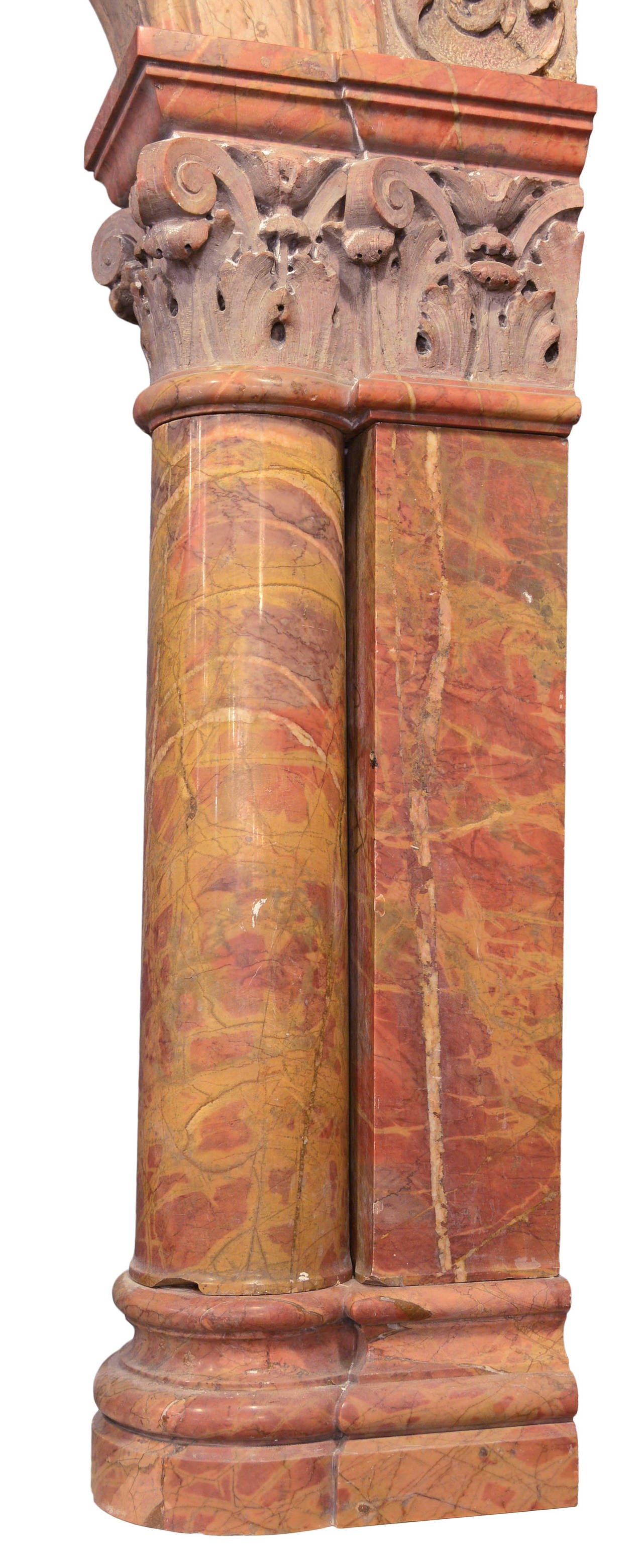 Carved French Marble Double Arch from the RB Mellon Estate at 1stDibs