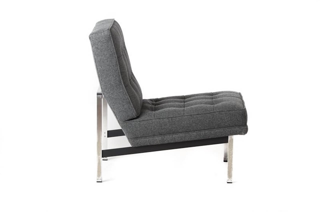 Vintage Mid-Century Modern Parallel Bar Lounge Chair by Florence Knoll ...