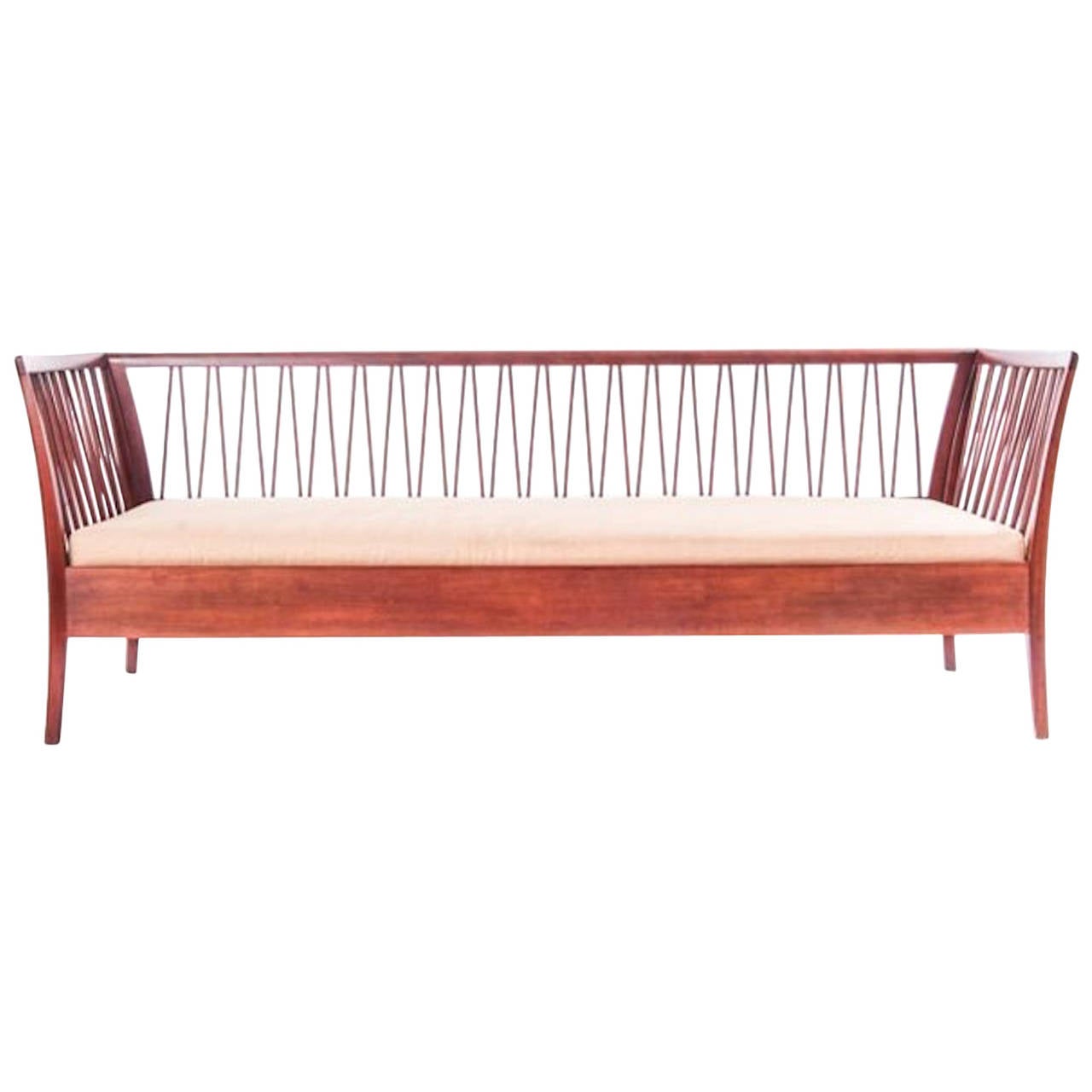 Danish Modern Spindle Daybed at 1stDibs | spindle day bed