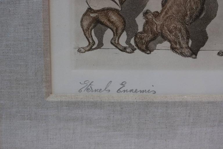 Set of Two Mid-Century Boris O'Klein Prints, "The Dirty Dogs of Paris ...