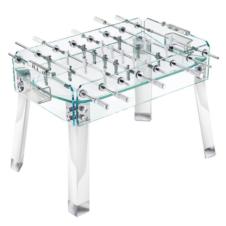 Contropiede Crystal Foosball table by Teckell in White For Sale at ...
