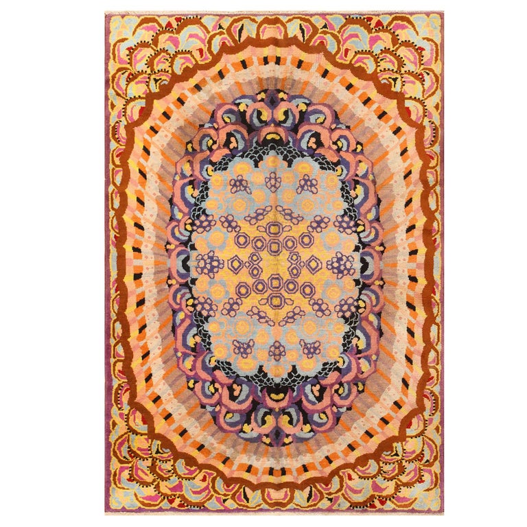 Vintage French Art Deco Rug at 1stDibs