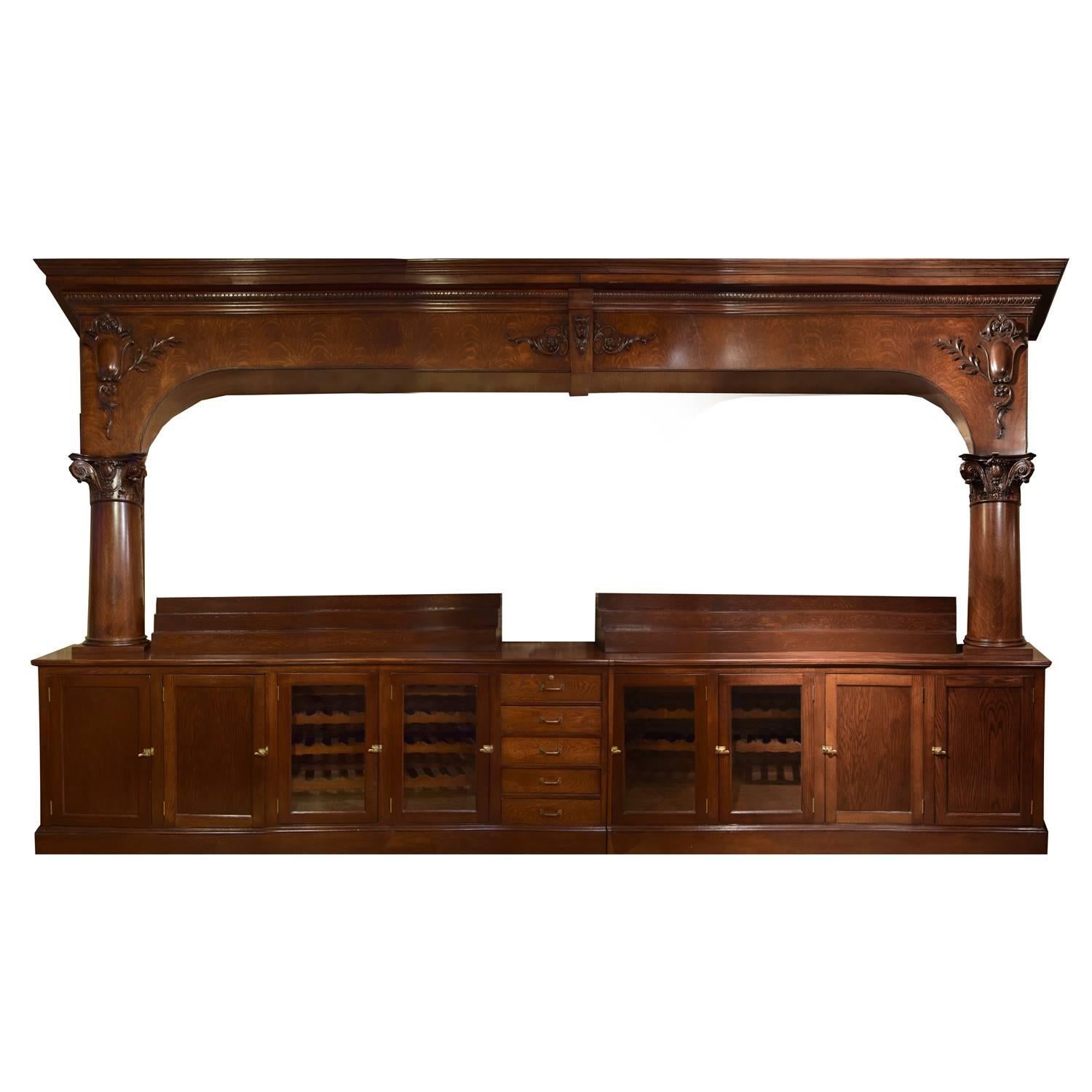 Massive Arch Topped Back Bar at 1stDibs