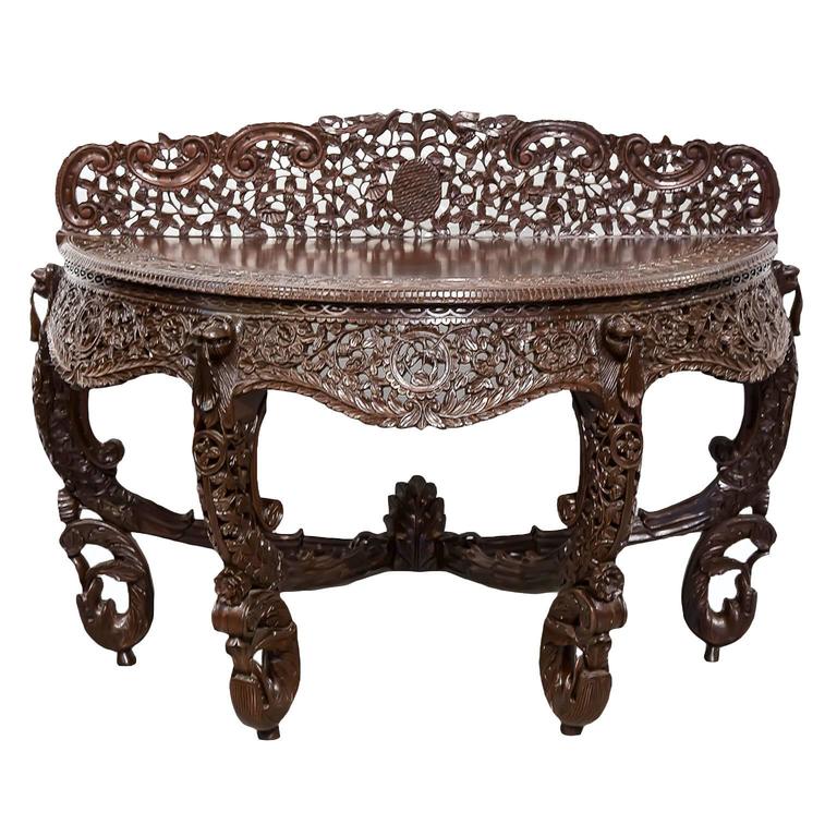 Anglo-Indian or British Colonial Rosewood Console Table at 1stDibs