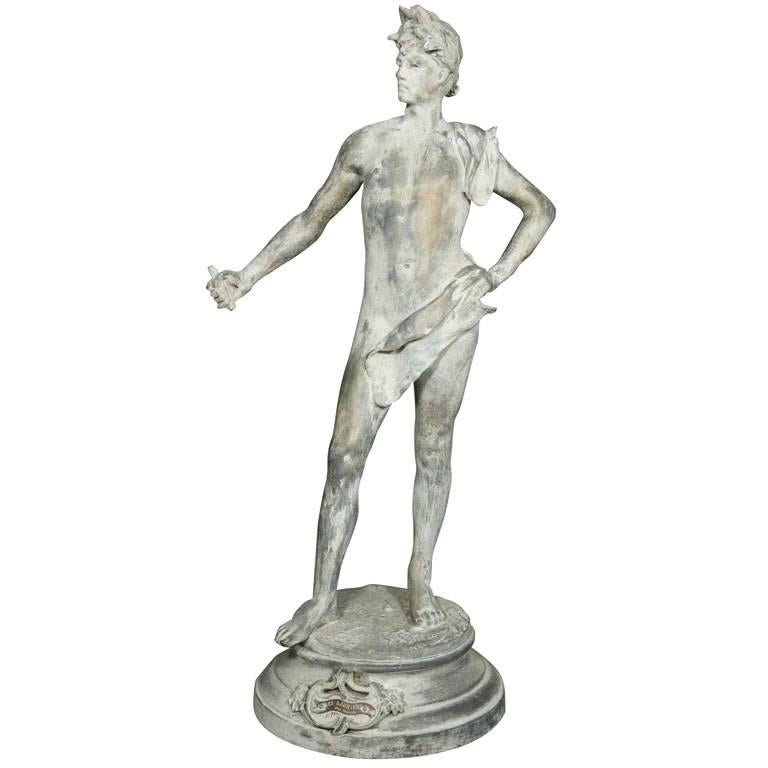 Fine Zinc Statue of "Les Lauriers" by Nelson at 1stDibs | zinc sculpture