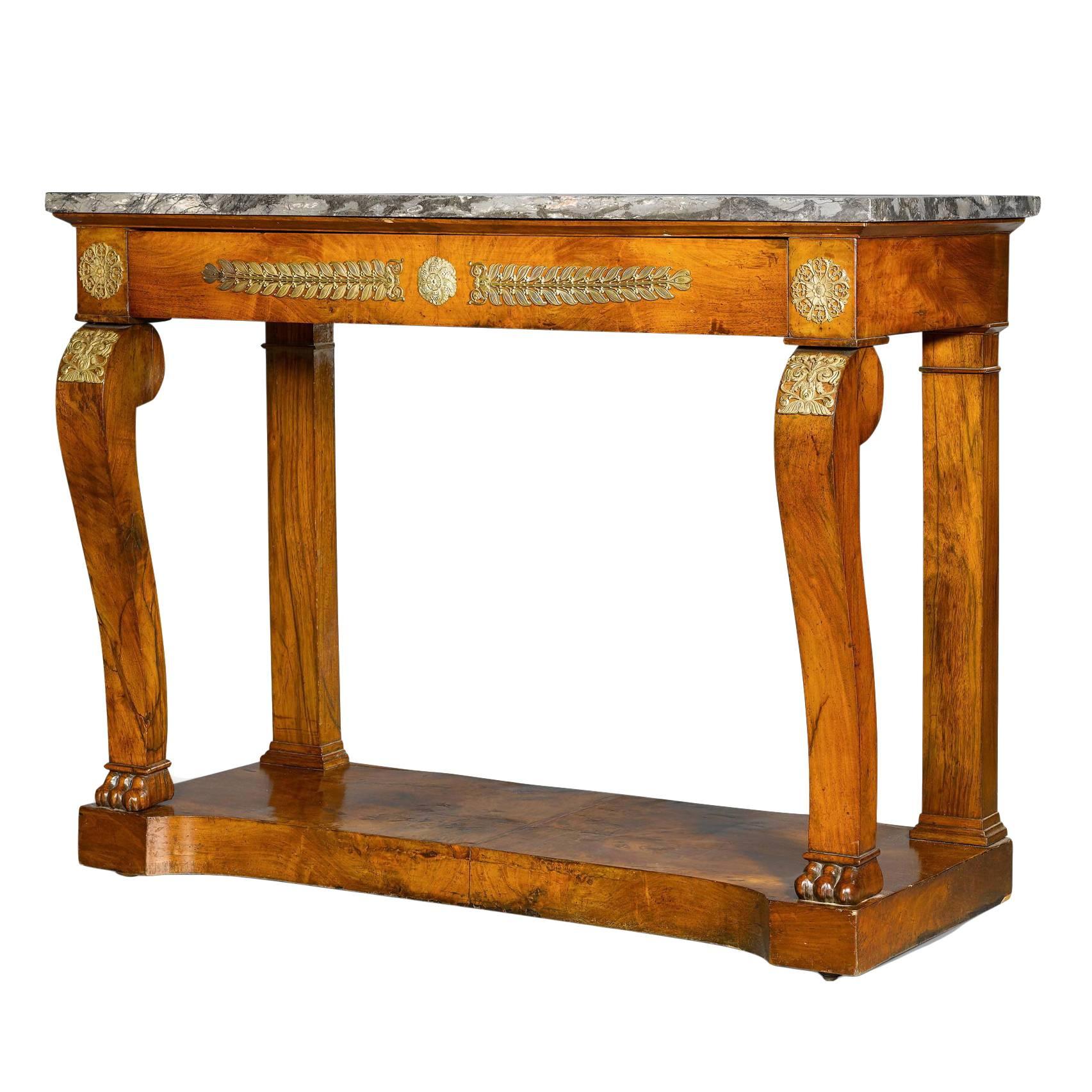 Empire Mahogany Console at 1stDibs
