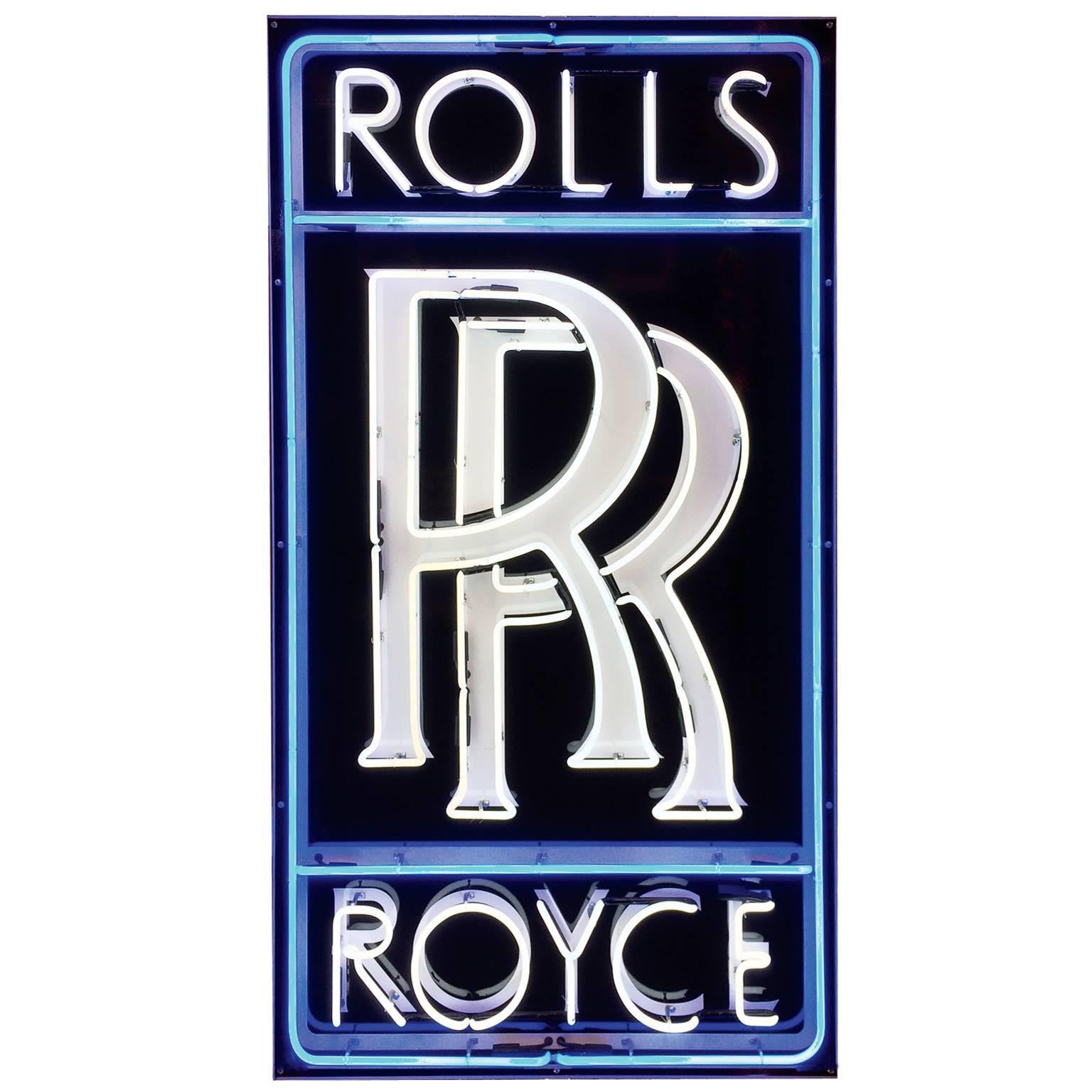 Rolls Royce Neon Dealer Sign For Sale at 1stDibs