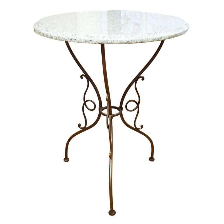 Polished Steel French Bistro Table at 1stDibs