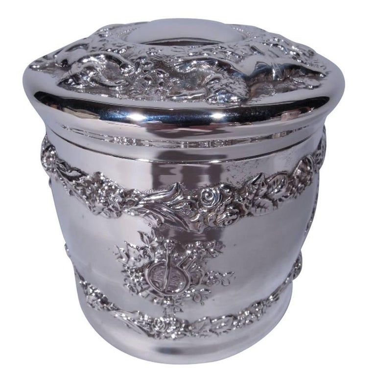 Tiffany Rococo Sterling Silver Trinket Box For Sale at 1stDibs