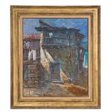 Plage au Havre, Oil on Canvas by Gaston Sebire For Sale at 1stDibs