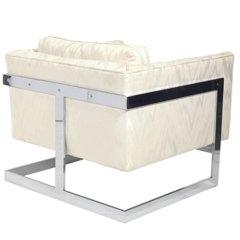 Pair of Chrome Lounge Chairs by Milo Baughman at 1stDibs