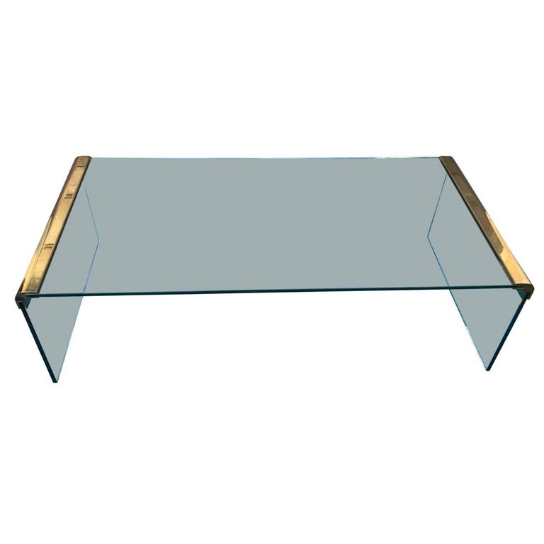 Large Mid-Century Modern Pace Waterfall Cocktail Table at 1stDibs