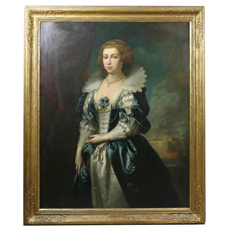 Framed Portrait of Lady Nugent by Thomas Hudson with Carrig Rohane ...
