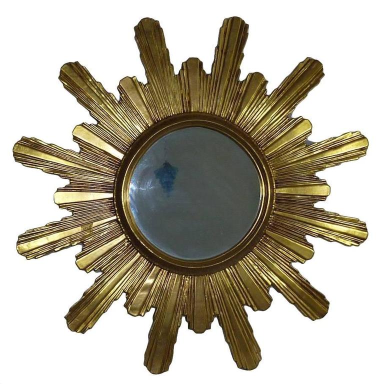 Monumental 1980s Gilded Sunburst Starburst Mirror For Sale at 1stdibs