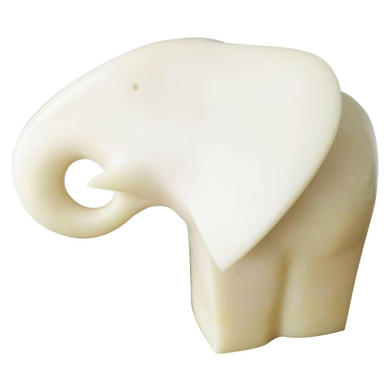 Vintage Resin Elephant Signed, "Kuki" by Japanese Artist Masatoyo Kishi ...