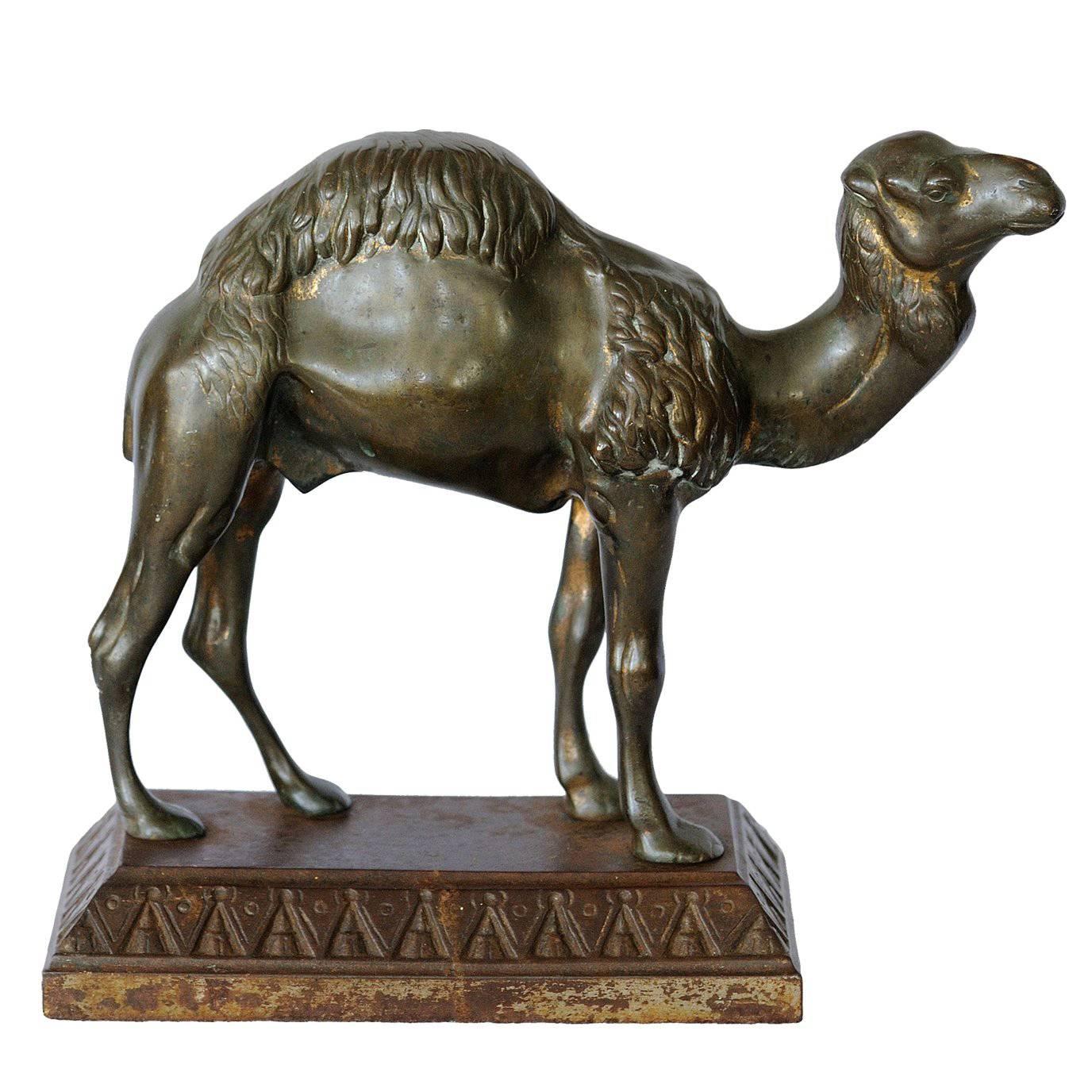 Rare Bronze Camel Standing on a Cast Iron Base, circa 1860 For Sale at ...