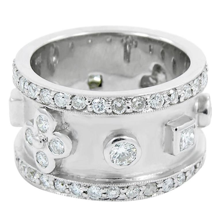 Matte Finish Diamond Ring at 1stDibs