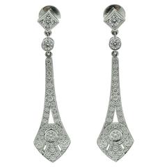 H. Stern Diamond Gold Snowflake Earrings at 1stdibs