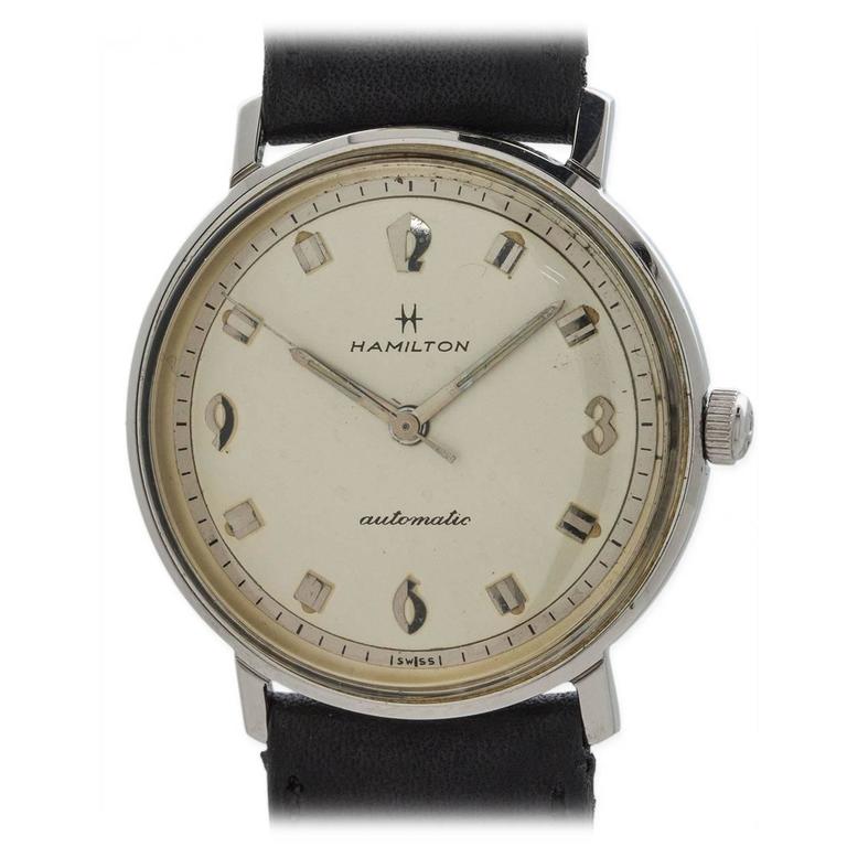 Hamilton Stainless Steel Dress Model Wristwatch at 1stDibs