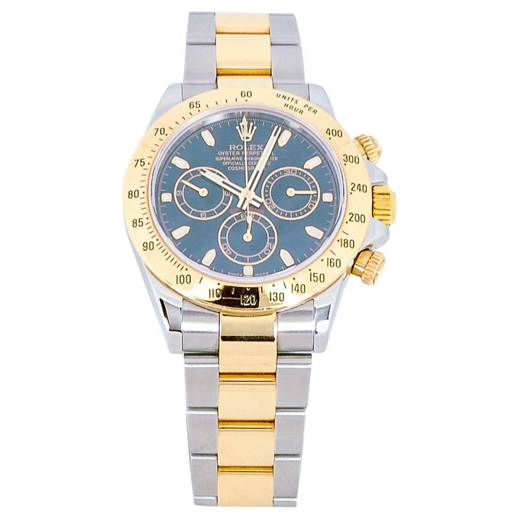 Rolex Yellow Gold Stainless Steel Daytona Cosmograph Wristwatch Ref ...
