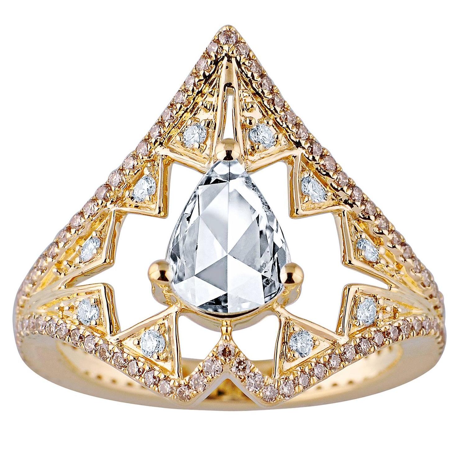 Jade Jagger Precious Pear Diamond Ring For Sale at 1stdibs