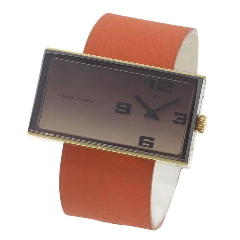 Vintage High Fashion Pierre Cardin Watch in Original Case 70s at 1stdibs