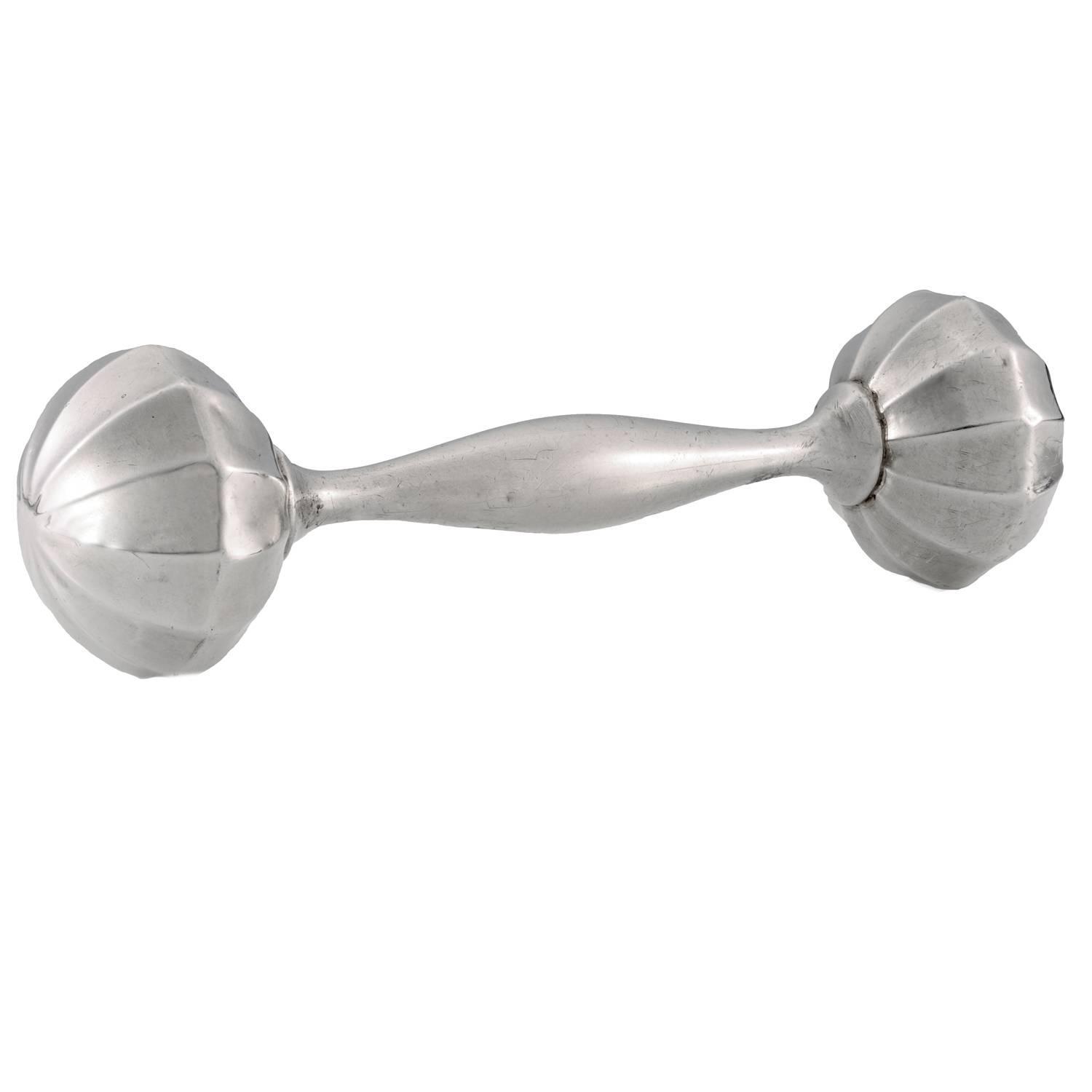 Early 20th Century Sterling Silver Baby Rattle at 1stdibs